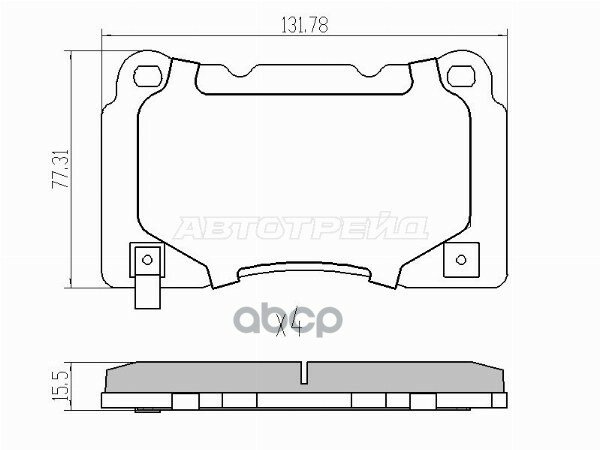 Колодки тормозные (Спереди) Mitsubishi Lancer 95-10 / Opel Astra 09-15 Sat арт. ST-26296-FE100