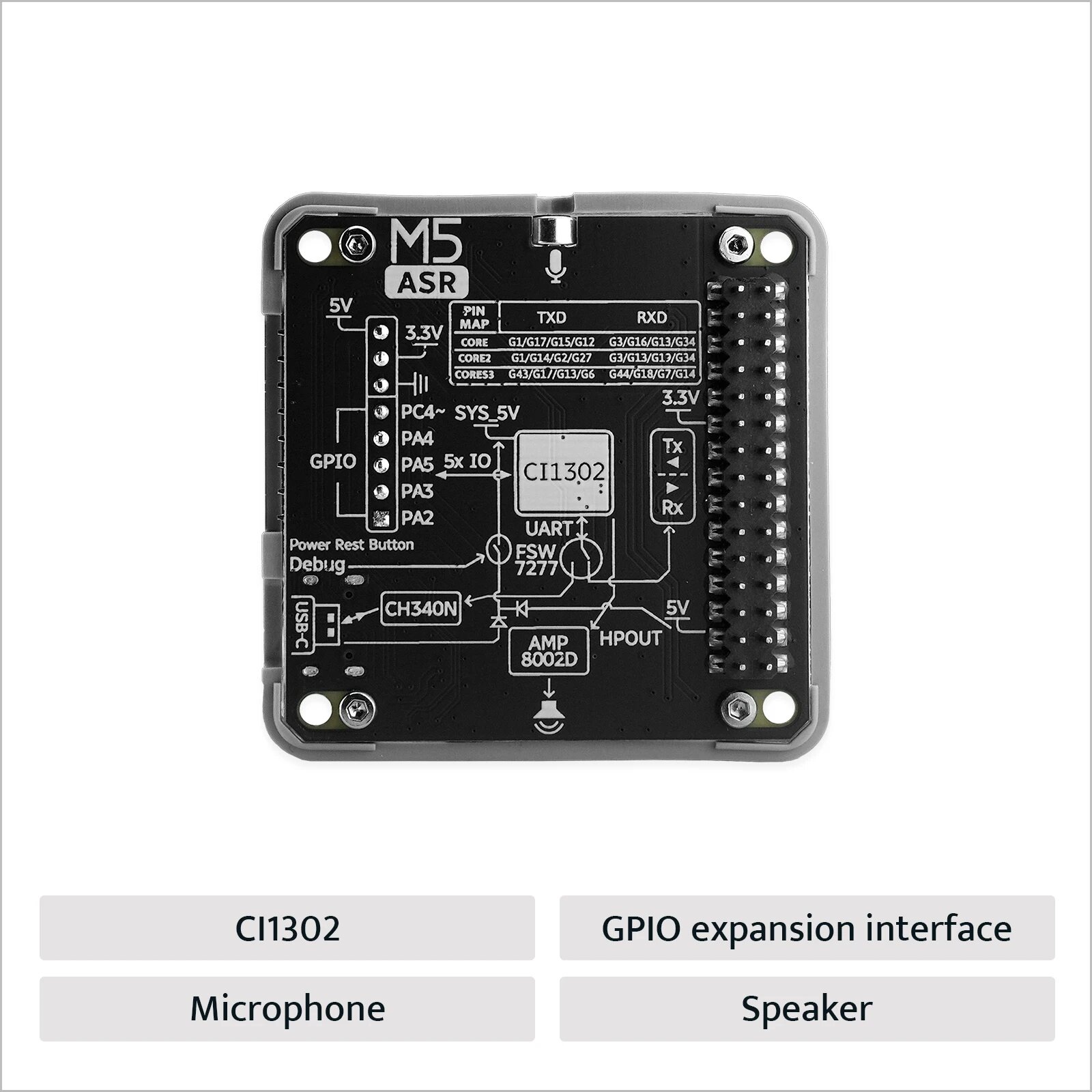 Модуль ASR M5Stack CI1302 — фото 1