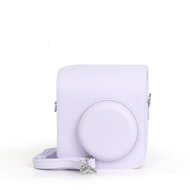 Мини-чехол для камеры из искусственной кожи с ремнем, Фиолетовый