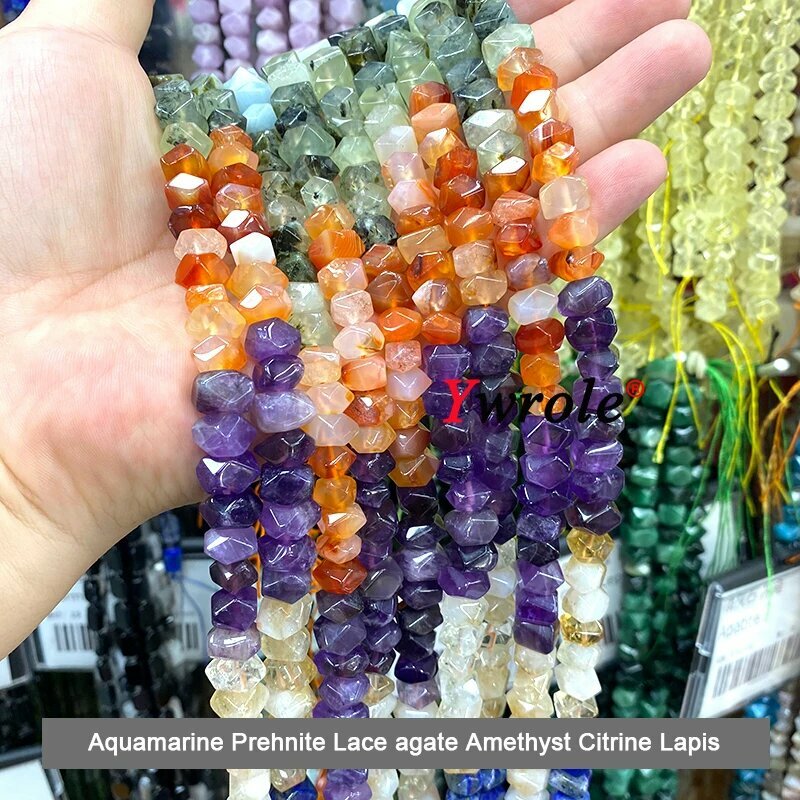 YWROLE Необработанные огненные бусины из юперлита 9-10pcs, 7 chakras