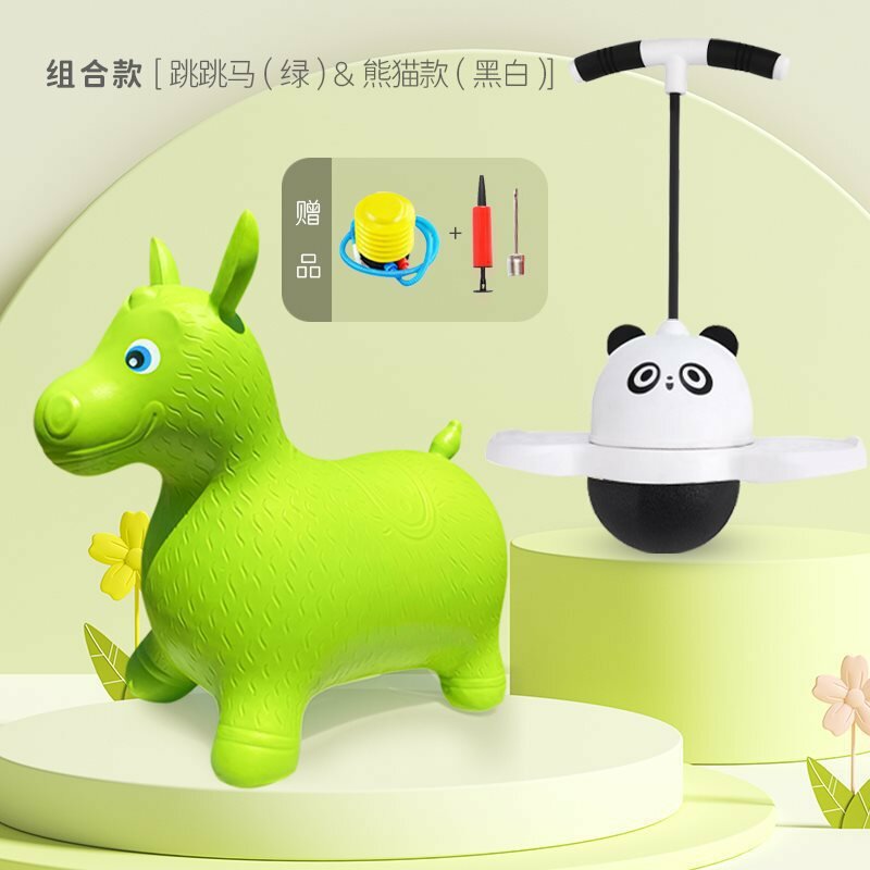 Маленький олень сидящий, детская игрушка, музыкальная, для годовалого ребенка, прыгающая лошадка, анти-падение, резиновая надувная балансировочная игрушка для взрослых