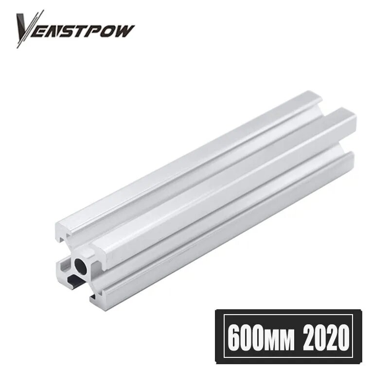 1 шт. 600мм, 2020 экструзионный Европейский стандарт анодированный линейный рельс алюминиевый профиль, CNC Запчасти для 3D-принтера