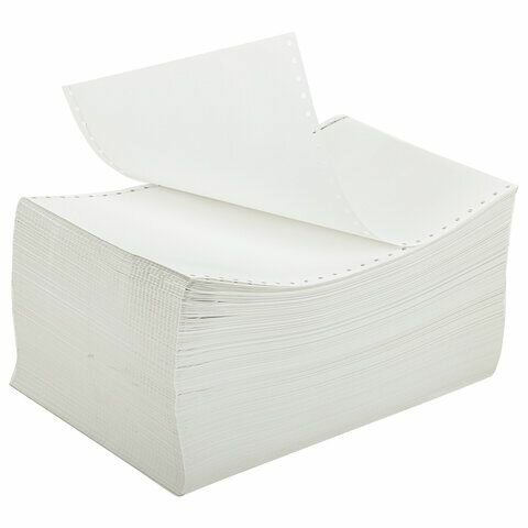 Бумага с неотрывной перфорацией, 210х305 мм (12"), 1600 листов, плотность 65 г/м2, белизна 98%