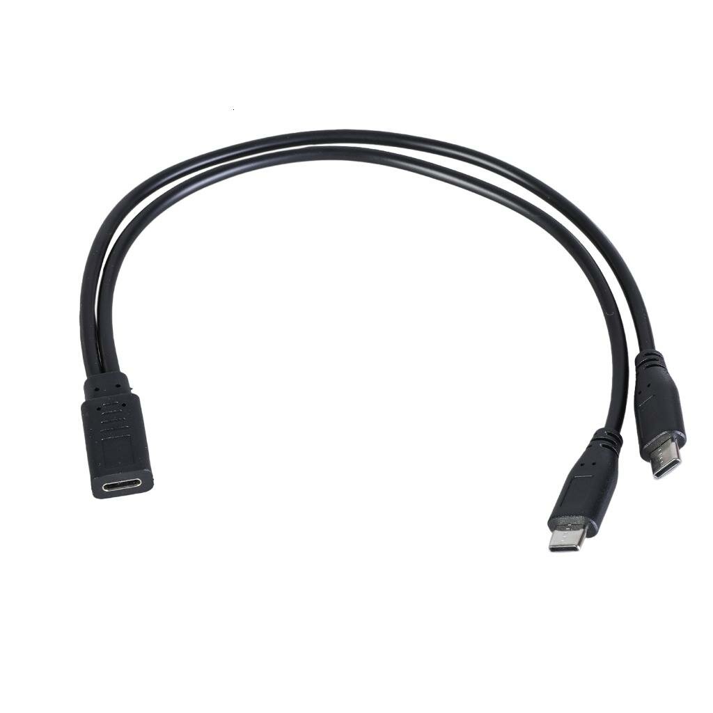 Кабель Type-C на Type-C, 1 к 2, для зарядки двух устройств
