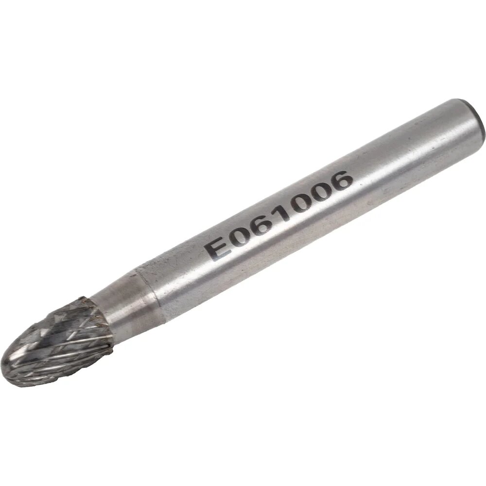 Бор-фреза E061006, двойная насечка, ВК8 SDW TOOLS cu00327 овальная форма для резьбы по стали, нержавейке, чугуну