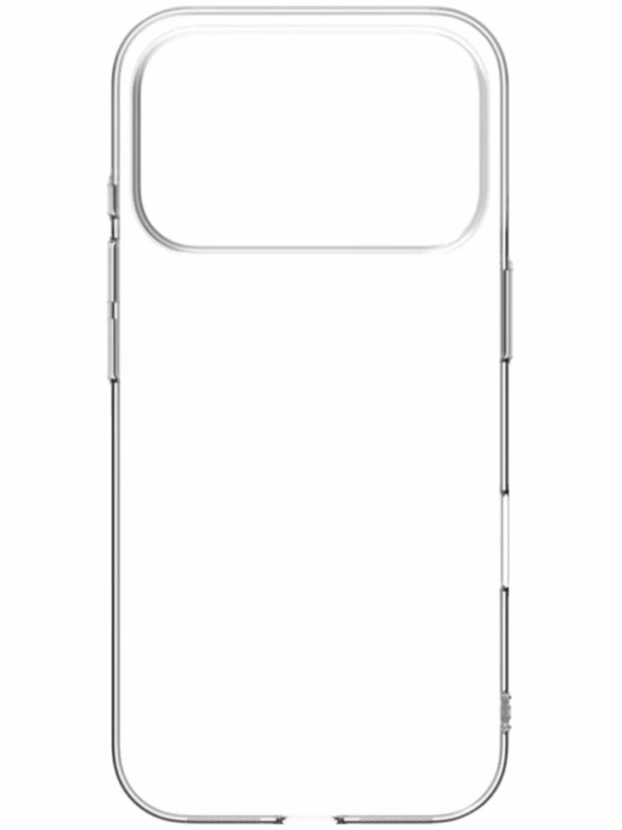 Чехол-накладка Borasco Silicone Сase для смартфона Apple iPhone 17 Pro Max, прозрачный