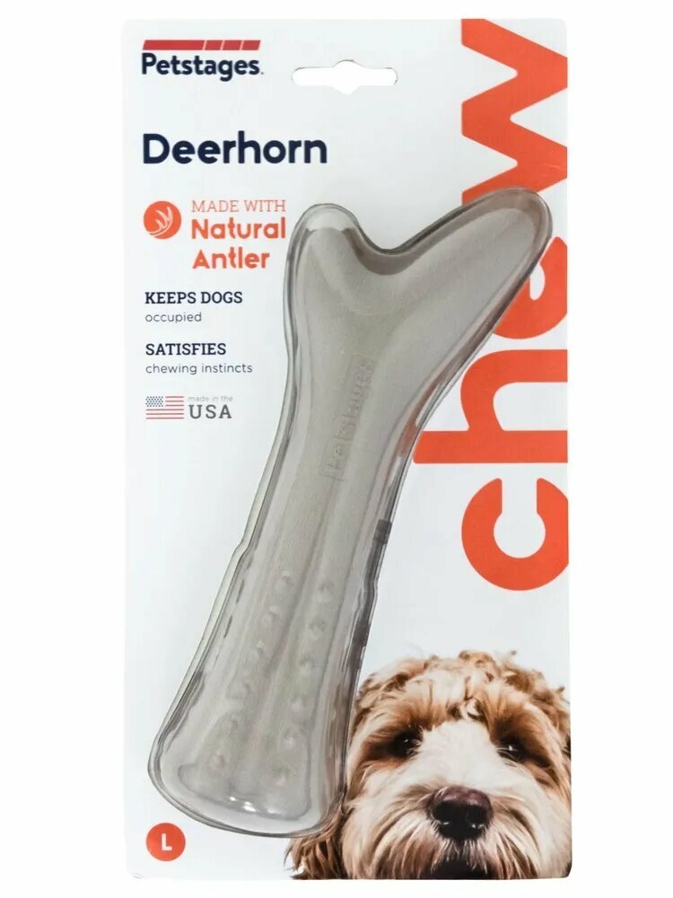 Petstages Deerhorn игрушка с оленьими рогами (большая) для собак 20 см.