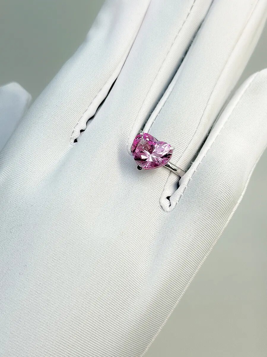 Кольцо, серебро, 925 проба, родирование, сапфир синтетический