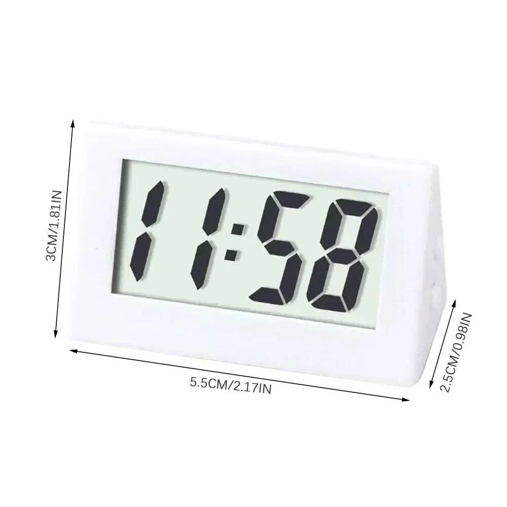 Белые цифровые часы MOONBIFFY, 11:58, LCD, Mini