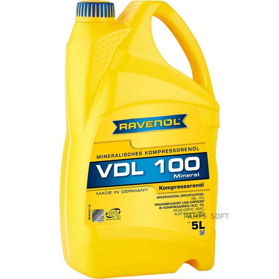 Масло компрессорное VDL 100 5л от официального дистрибьютора, RAVENOL, артикул 1330100005