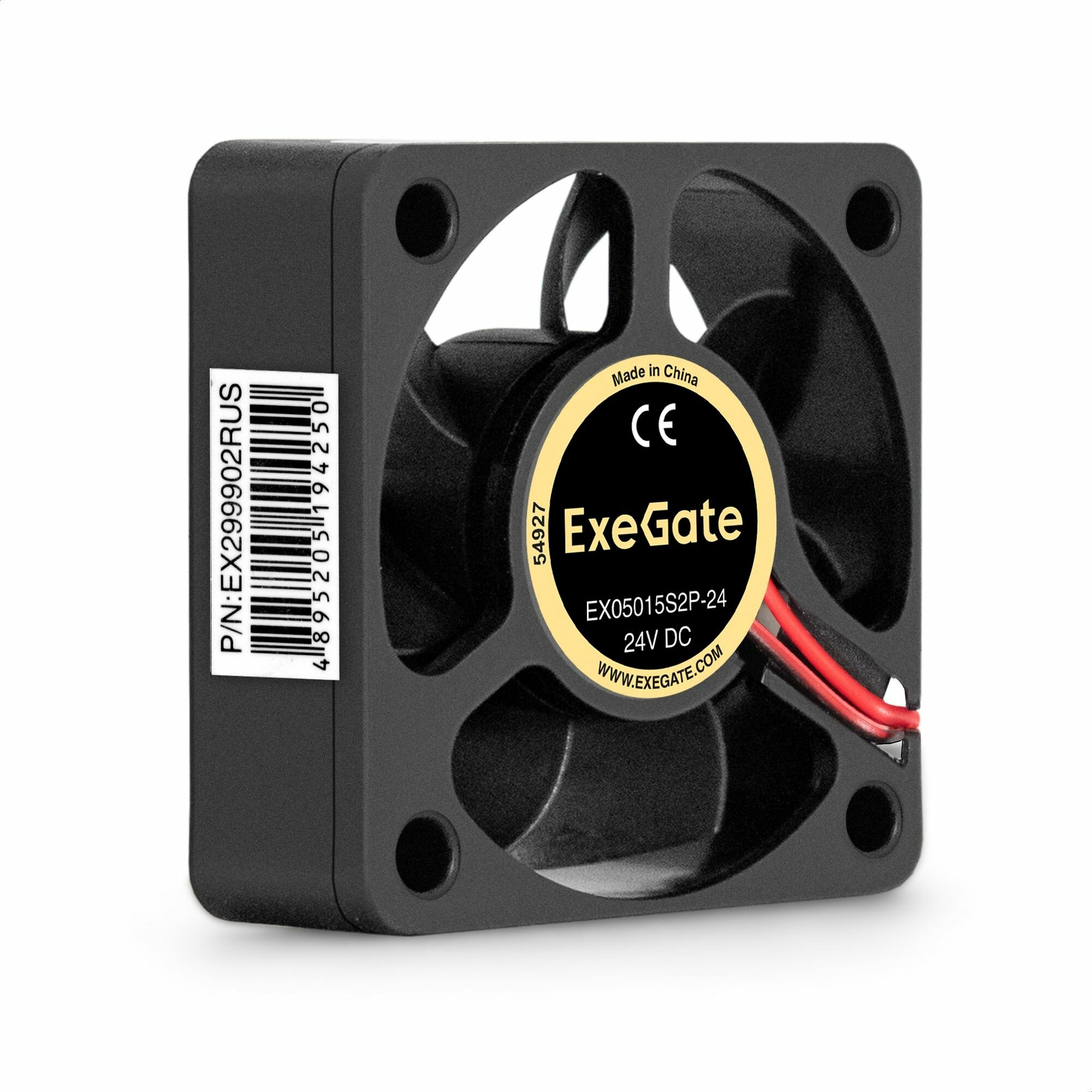 Вентилятор 24В DC ExeGate EX05015S2P-24 (50x50x15 мм, Sleeve bearing (подшипник скольжения), 2pin, 7000RPM, 32dBA) EX299902RUS