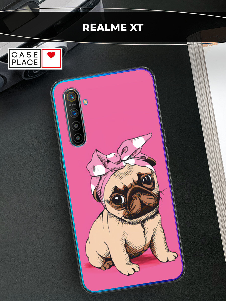 Чехол на Realme XT / Реалми XT с принтом Dog Pin-Up