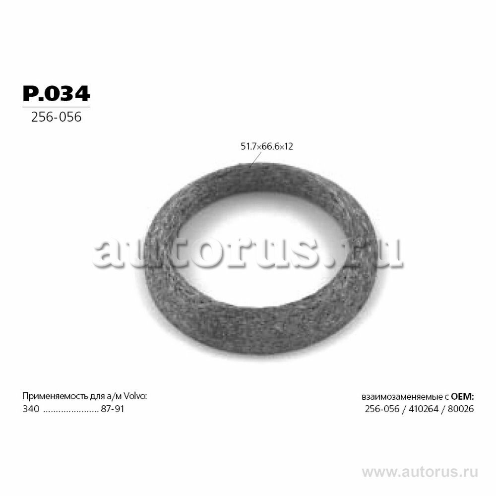 Кольцо уплотнительное p.034 TRANSMASTER P.034