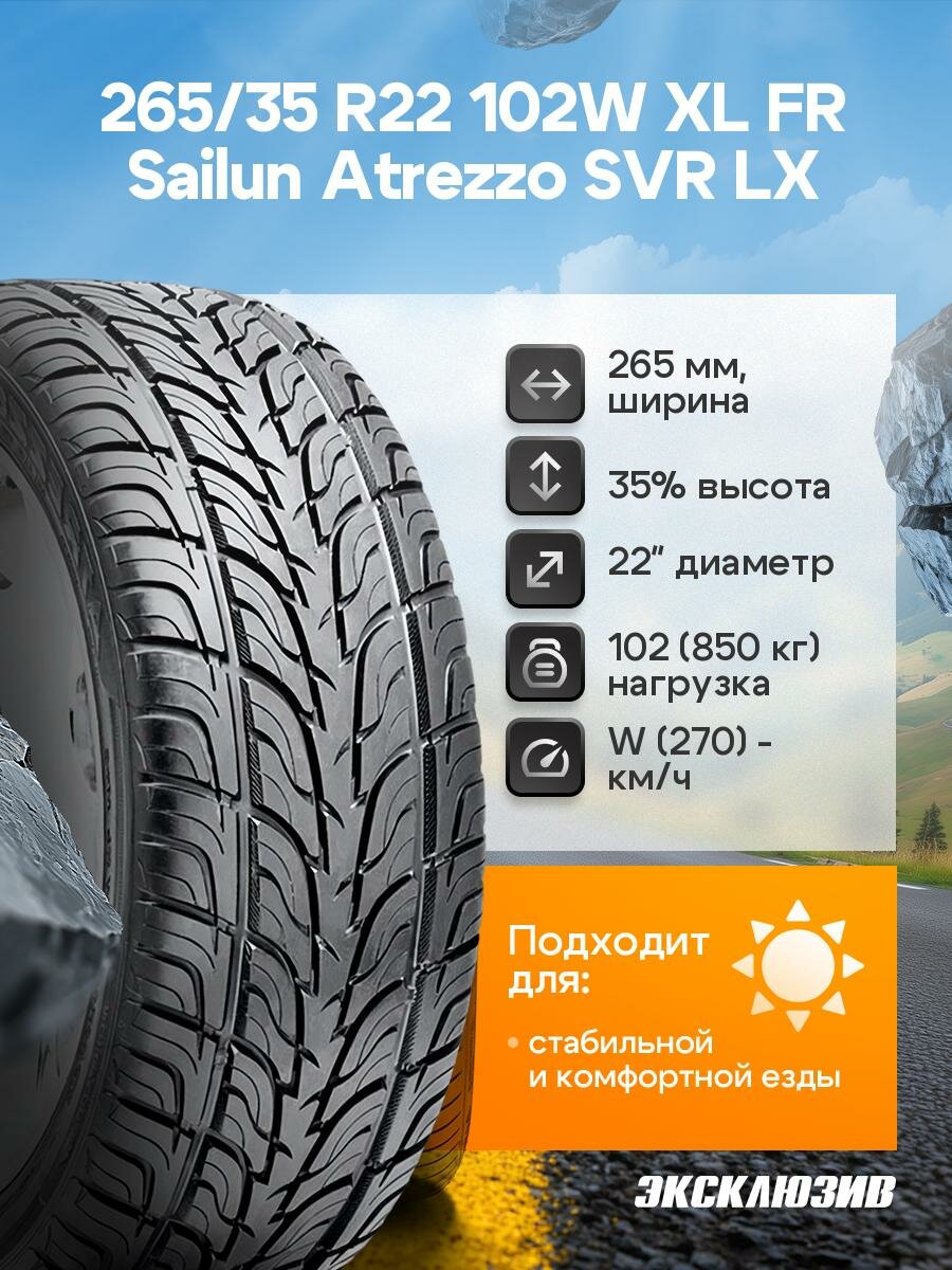 Летняя шина Sailun Atrezzo SVR LX 265/35 R22 102W FR XL