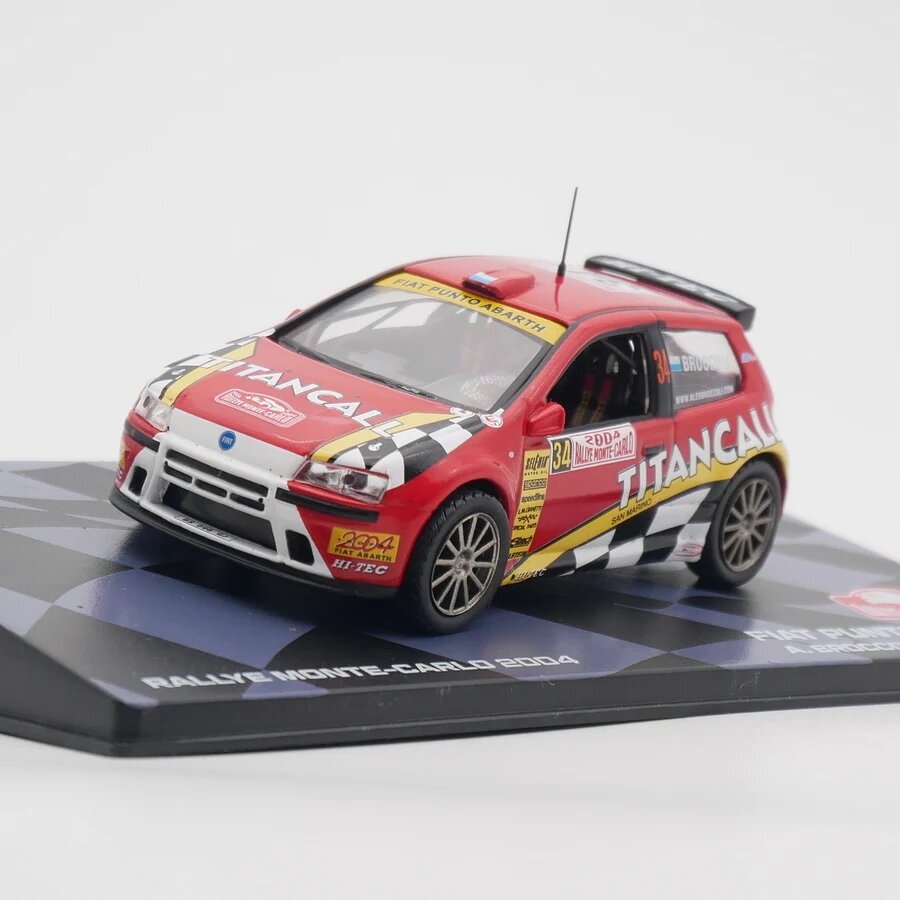 Коллекция игрушечных машин Ixo 1:43 FIAT PUNTO S1600 WRC 2004, литая под давлением модель автомобиля