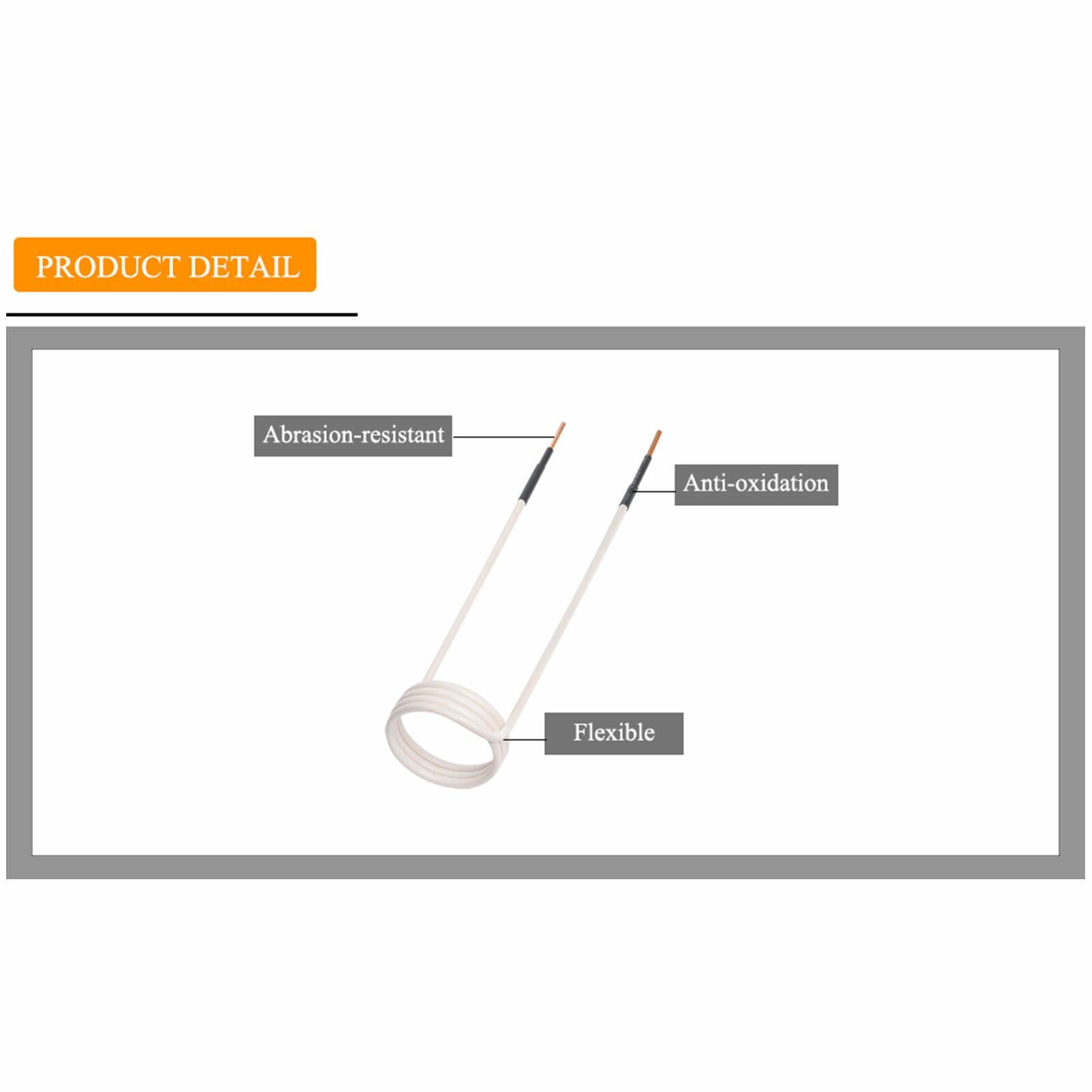 Комплект из 6 катушек индукционного нагревателя, 2,5 мм, латунный сердечник, 20, 30, 40, 50 мм, свободная формовка, плоские провода для индукционного нагревателя