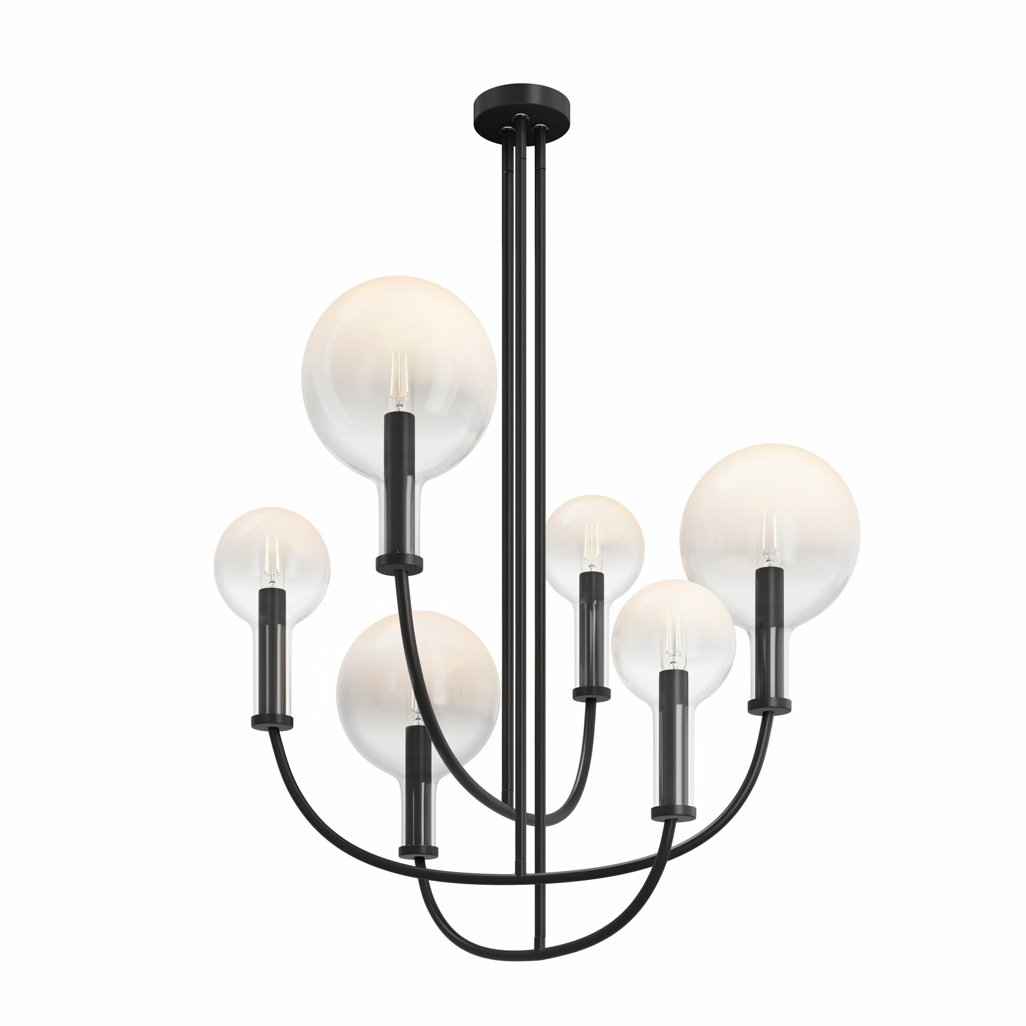 Люстра потолочная черная Maytoni Status MOD333PL-06B