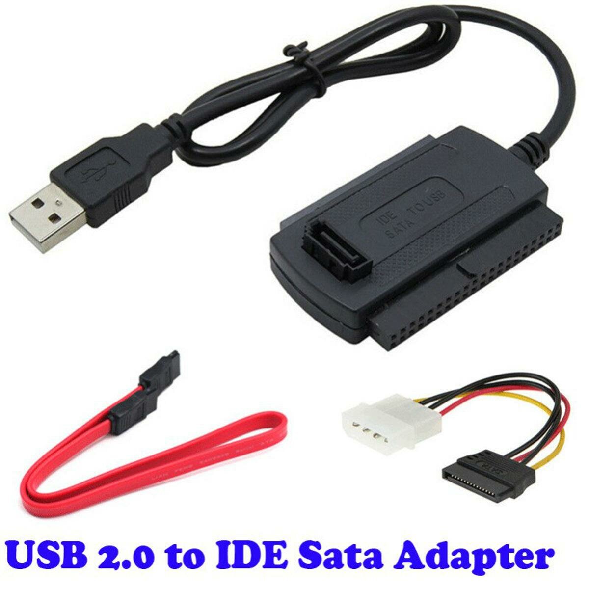 Новый HDD HDD адаптер-конвертер жесткого диска кабель USB 2.0 в IDE SATA ATA 2.5 3.5