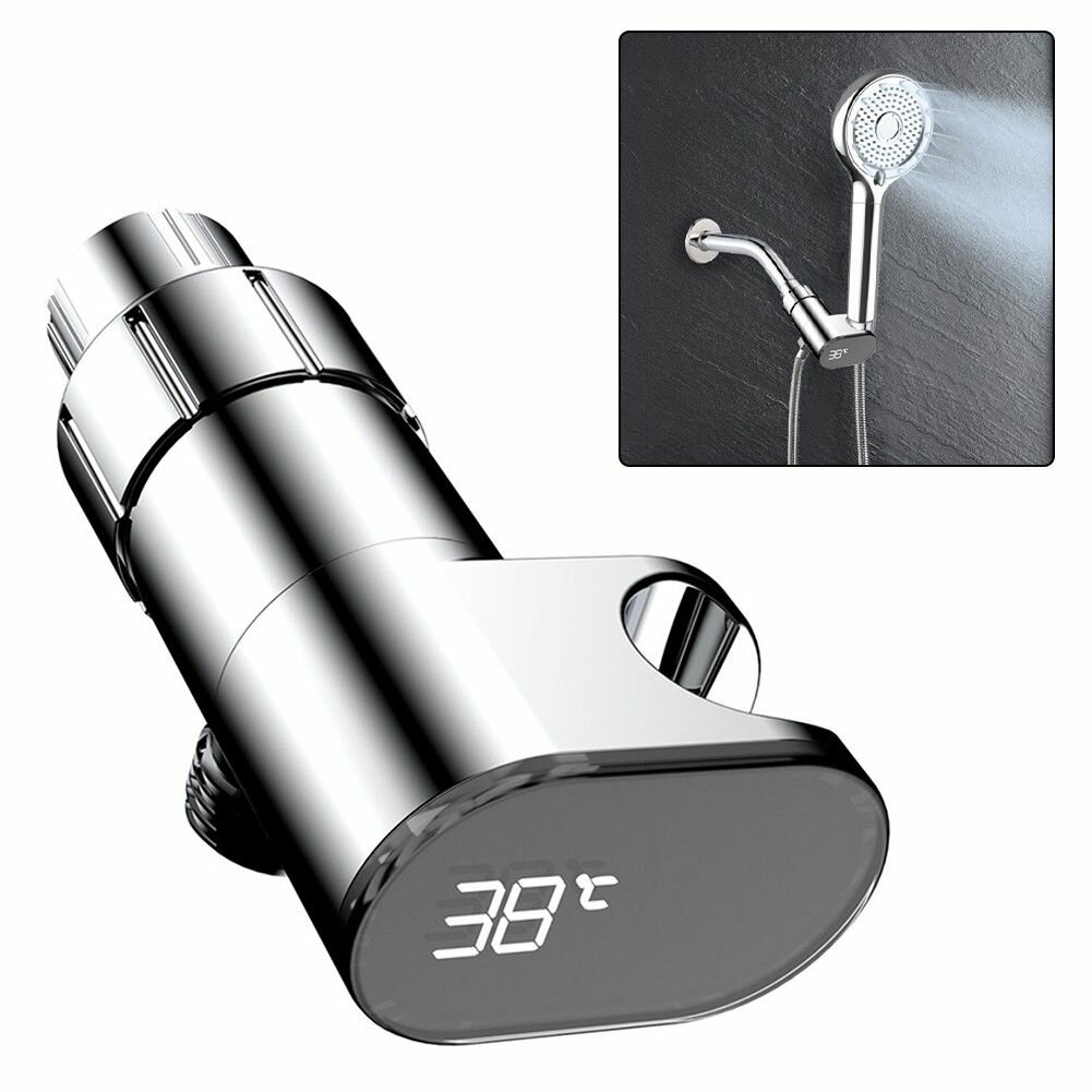 OZ-INAP Кронштейн для держателя душевой головки из АБС-пластика с дисплеем и термометром для душа IPX7