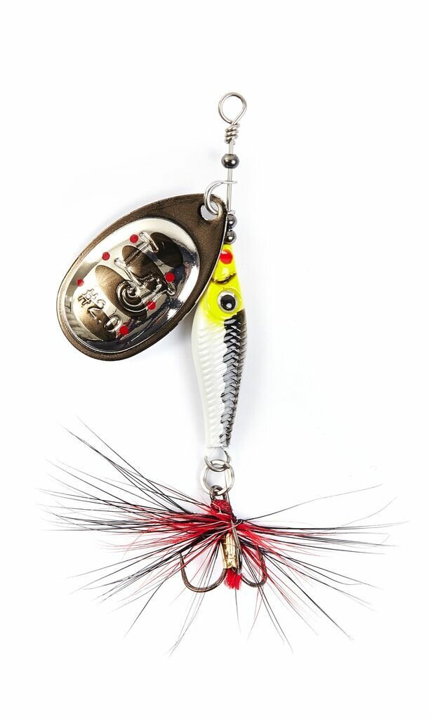 Блесна на окуня вращающаяся (вертушка) Lucky John TRIAN BLADE ROUND 09.0г 004 набор приманок на форель голавля в небольших речках и озёрах , снасти рыболовные для зимней и летней рыбалки