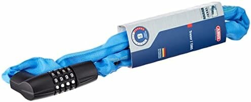 Замок велосипедный противоугонная цепь 6мм, кодовый 4х разрядный, класс защиты 6/15, ABUS 1385/75см Tresor, синий