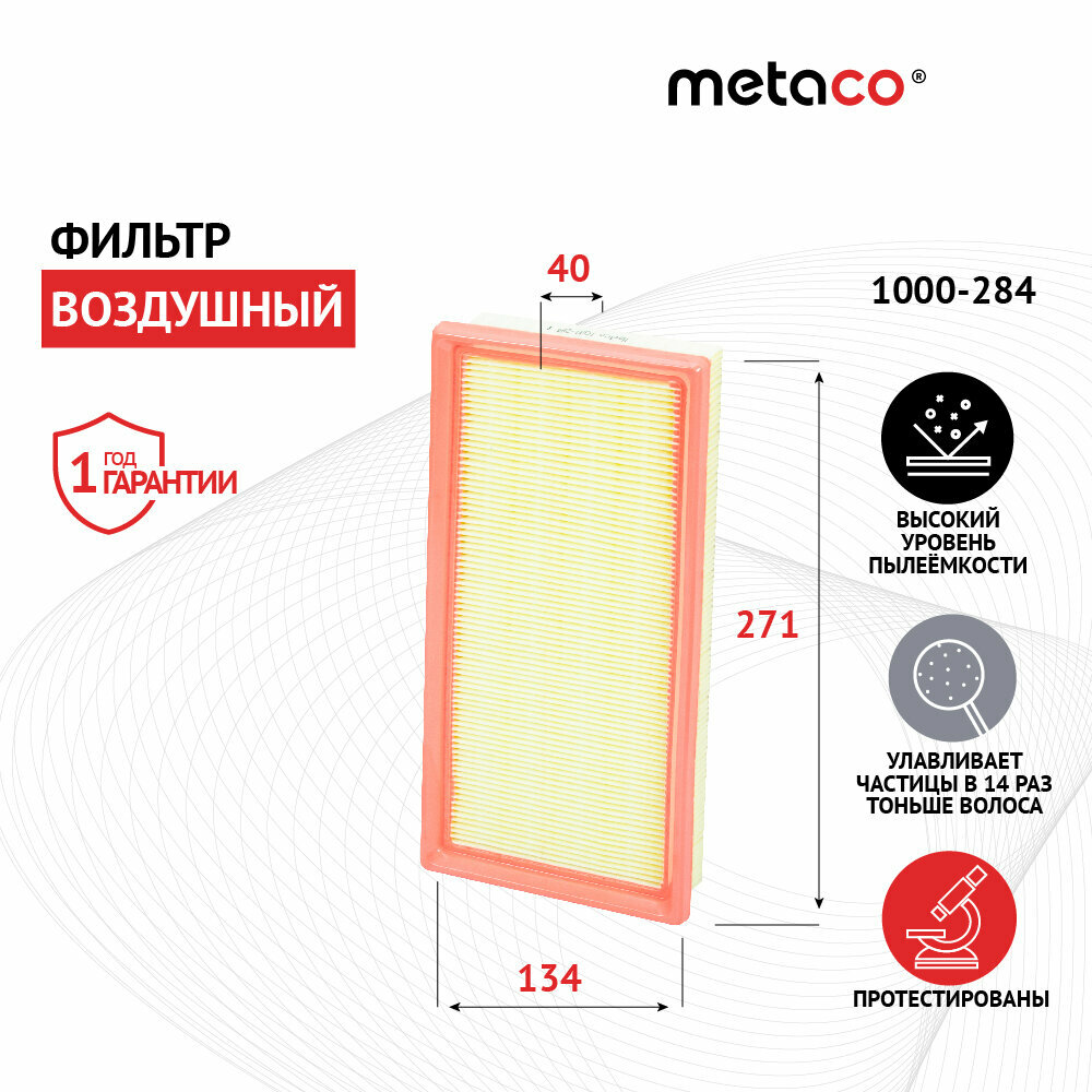 Фильтр воздушный Metaco 1000-284