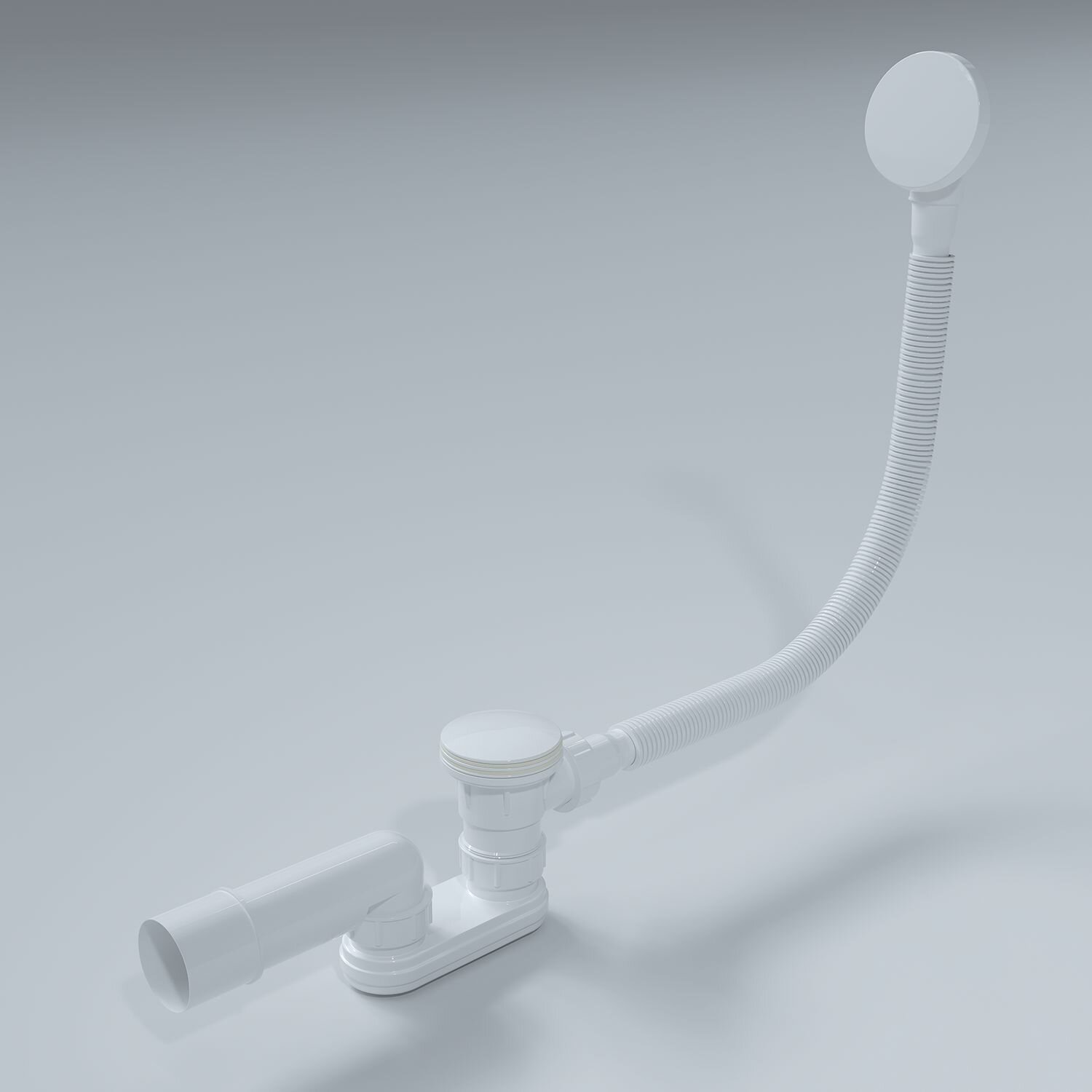 Слив-перелив(Сифон) для ванны Автомат Massimo Avanti Белый Матовый