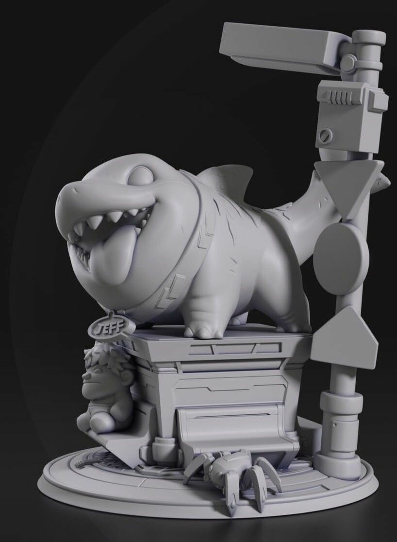 Фигурка под покраску Джефф-Jeff the Shark Marvel Rivals 98 мм