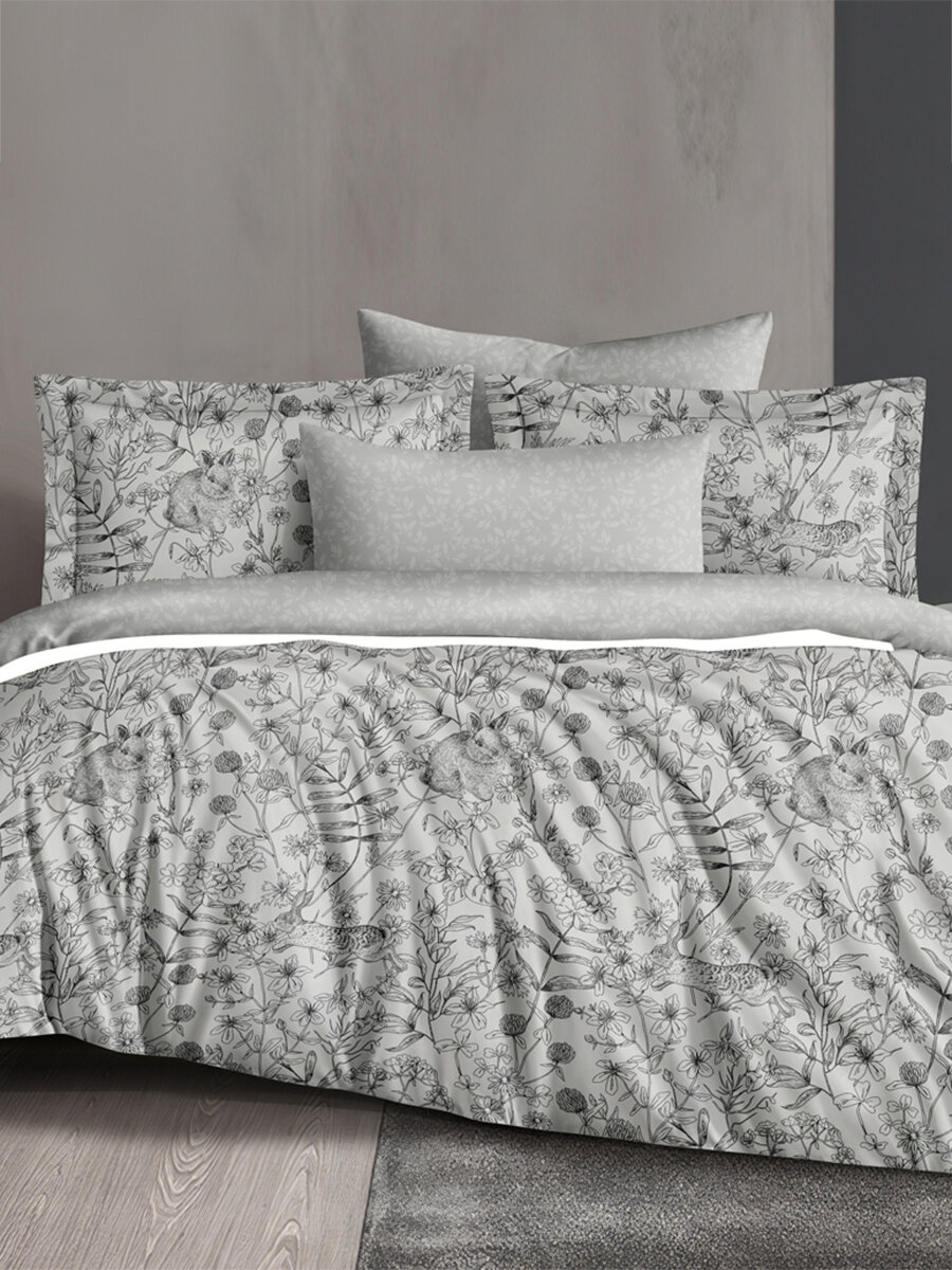 Постельное белье евро Cleo Satin Touch комплект сатин 100% хлопок