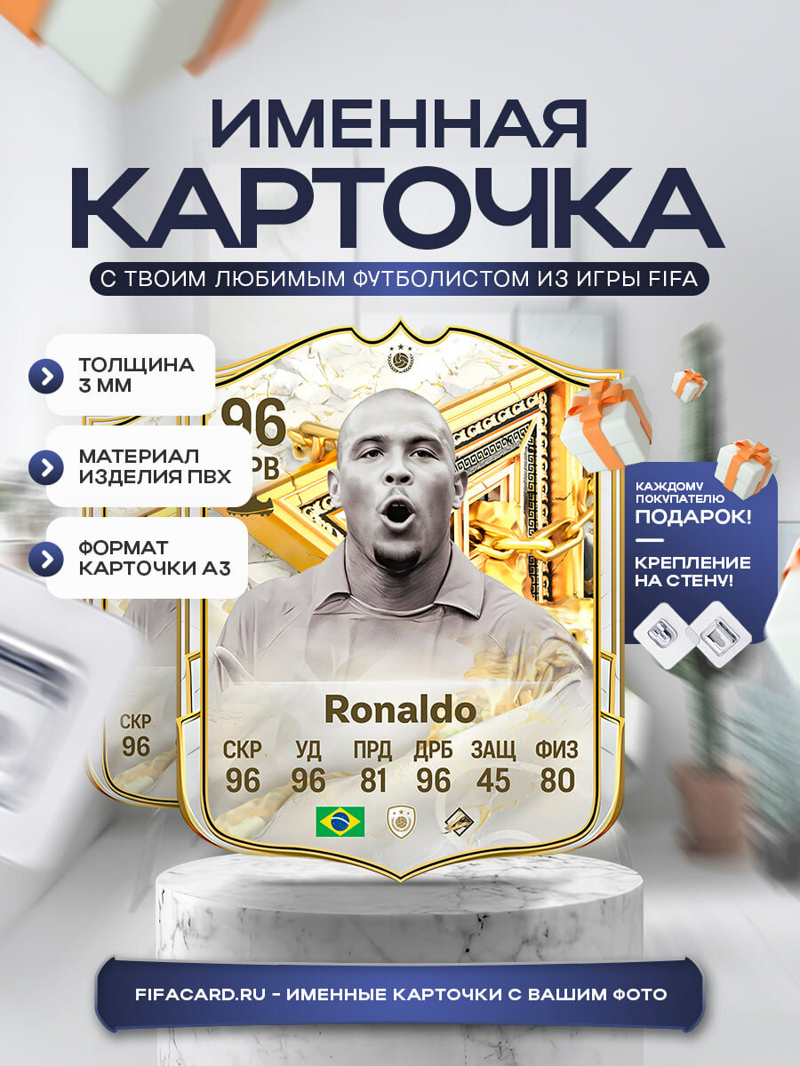 Карточка фифа с футболистом Ronaldo 96 А3