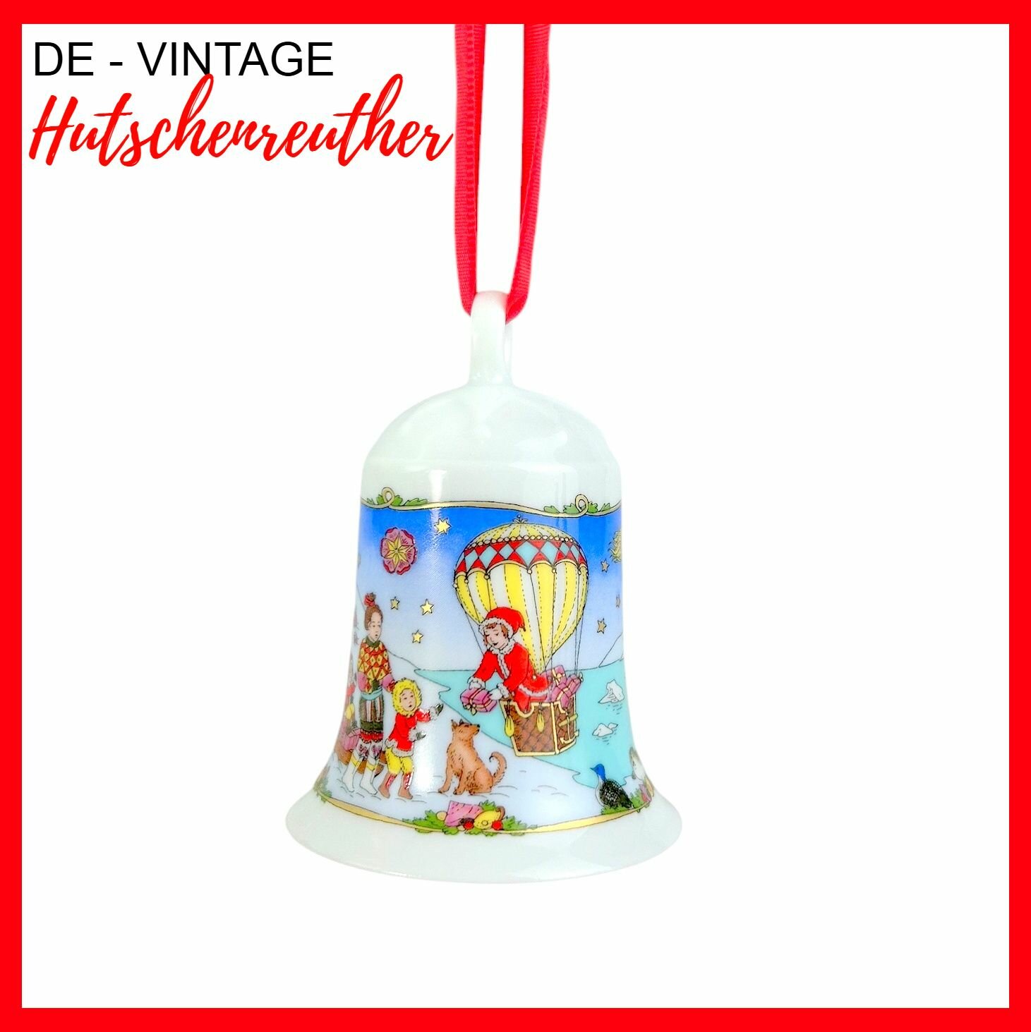 Колокольчик винтажный Рождественский 2000 год, Hutschenreuther. Германия