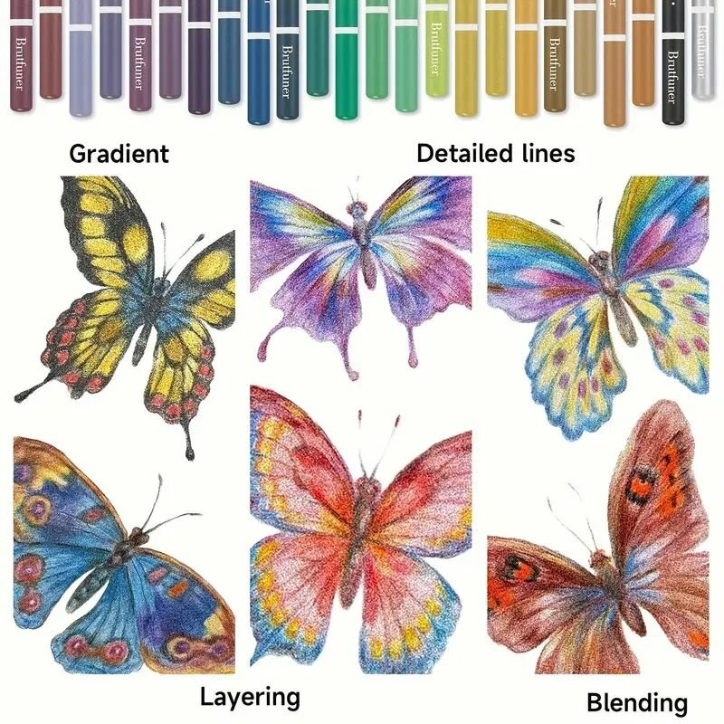 24 цветов, металлический карандаш для рисования, набор эскизов, мягкий деревянный карандаш золотого цвета