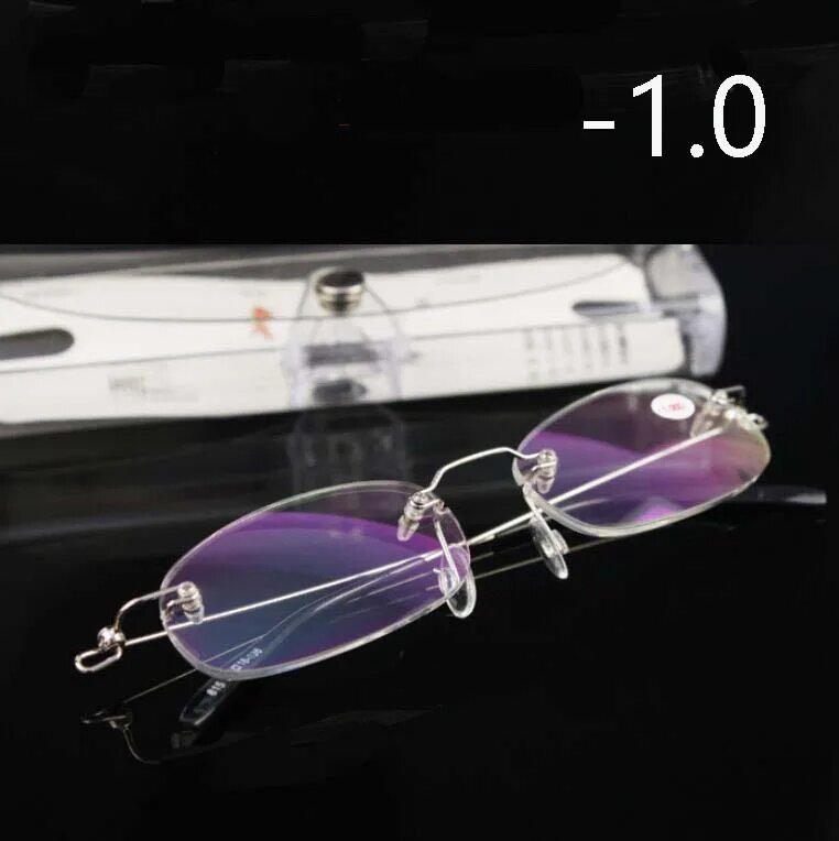 Очки для зрения -1.0 Myopia 100, металлические, без оправы