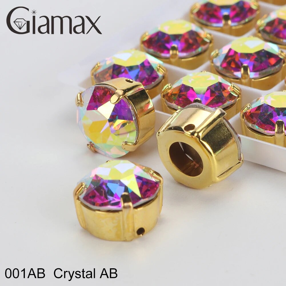 Камни швейные Giamax Crystal AB 6 мм, 72 шт