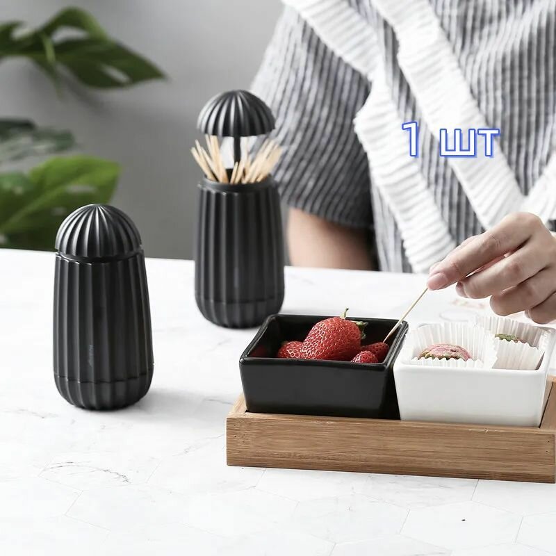 Автоматическая подставка для зубочисток в форме кактуса с гигиеничной крышкой, удобный органайзер для кухни и дома