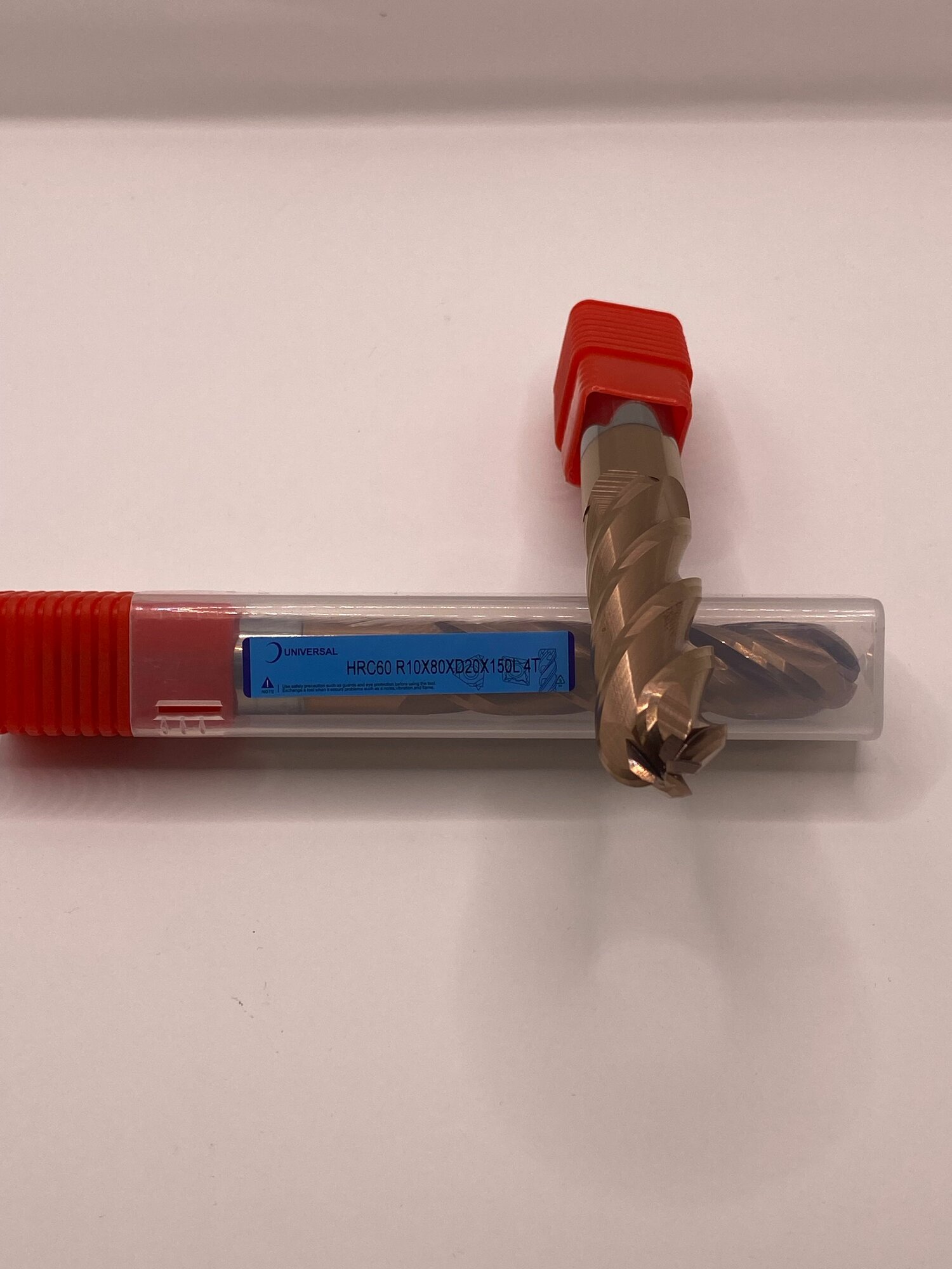 Фреза твёрдосплавная концевая радиусная HRC60 R10X80XD20X150L4T