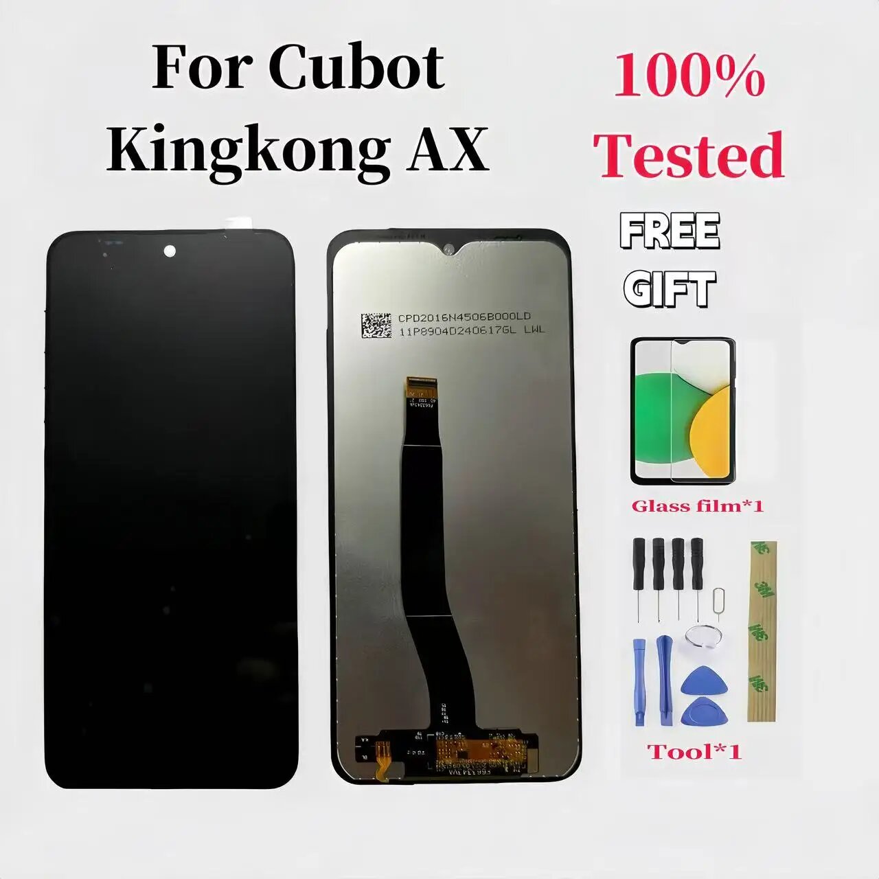 Новый оригинальный сенсорный экран для Cubot King Kong AX, ЖК-дисплей, запасные части, инструмент для разборки
