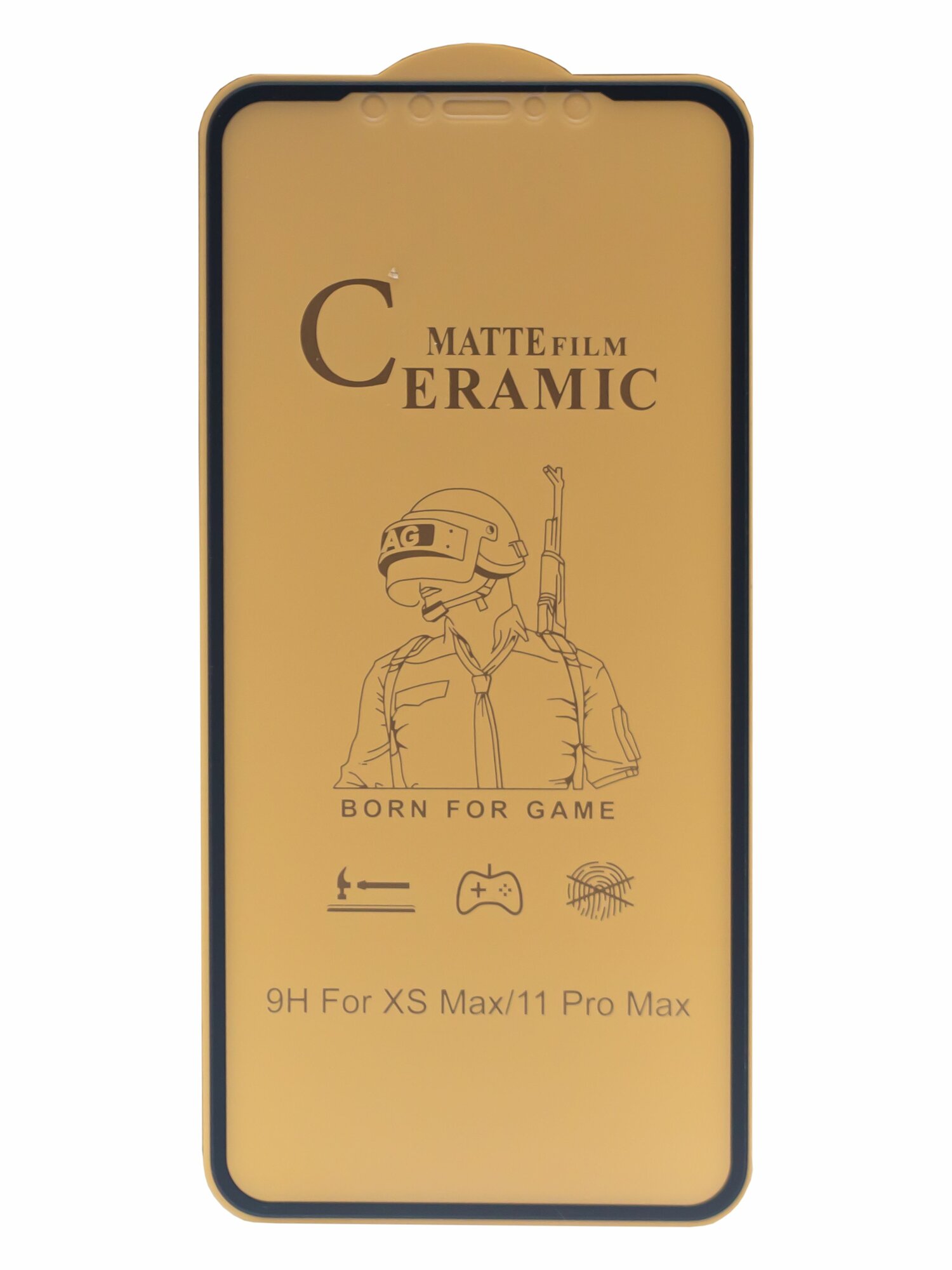 Защитное стекло iPhone XSmax/11ProMax 2.5D гибкое матовое Черное