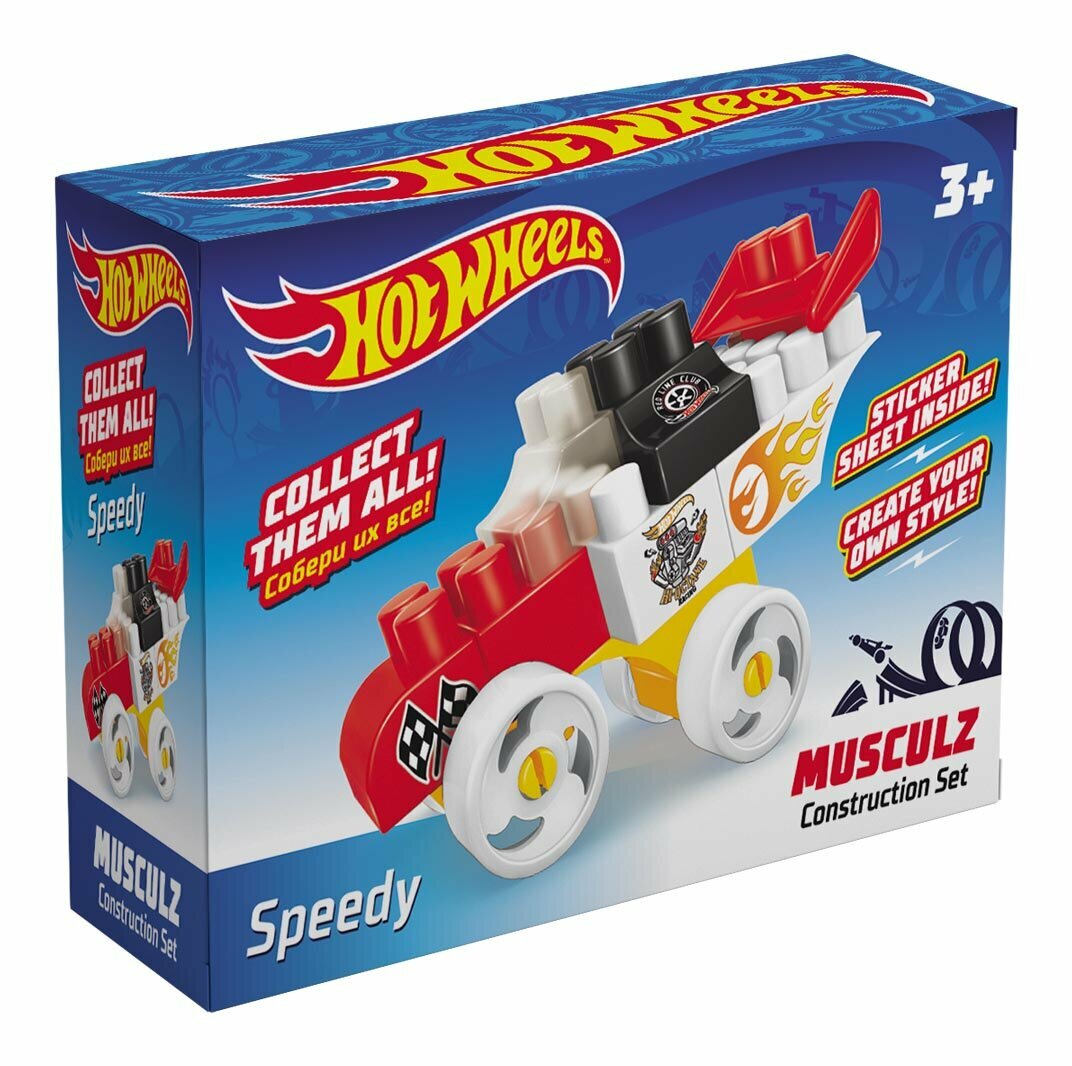 Конструктор Bauer "Hot Wheels - Musculz Speedy", для детей от 3-х лет, 15 деталей