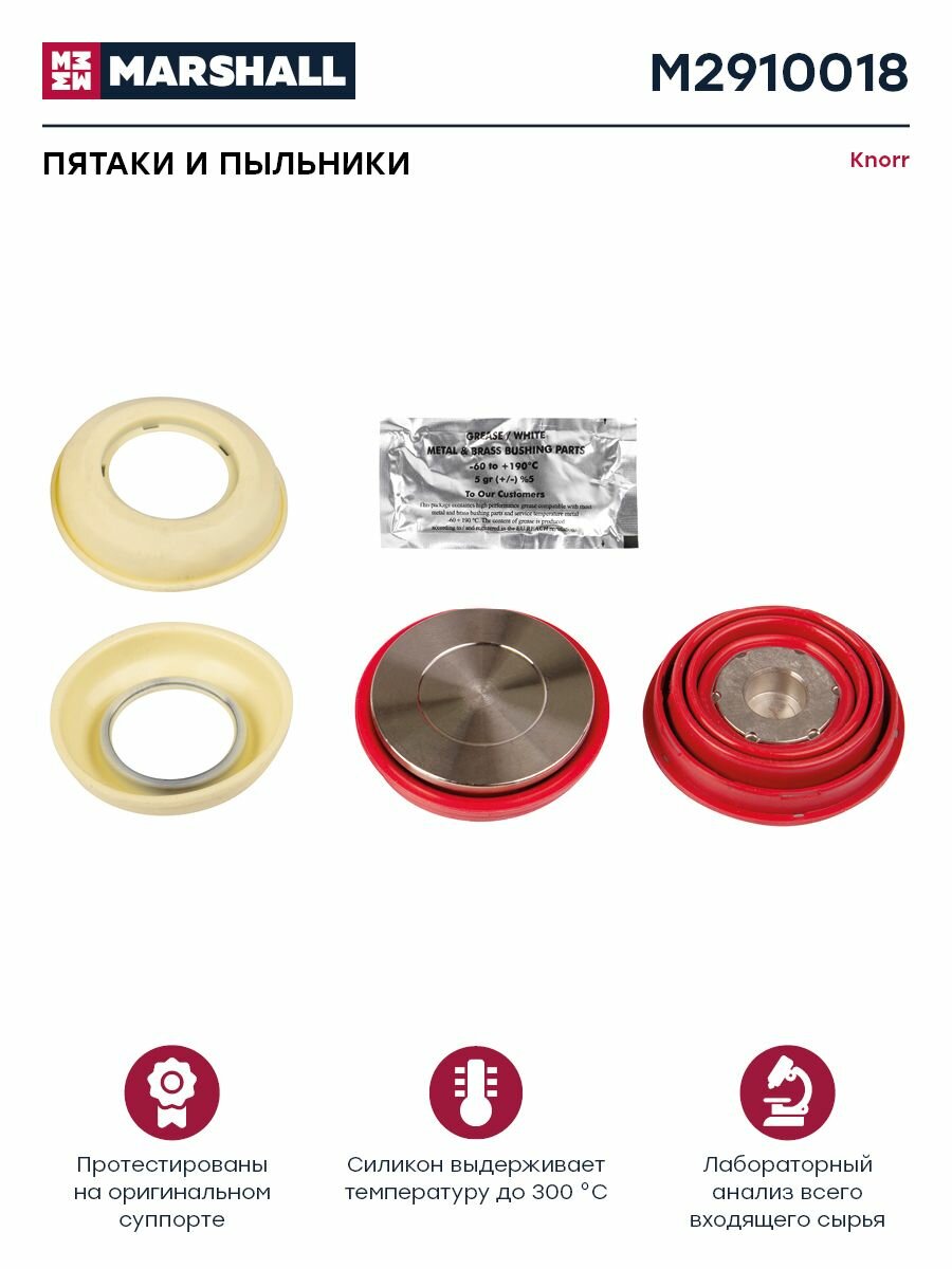 Пятаки и пыльники суппорта 74 мм для KNORR о. н. K000944