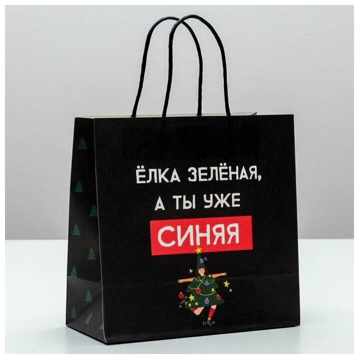 Дарите Счастье Пакет подарочный «А ты уже синяя», 22 × 22 × 11 см