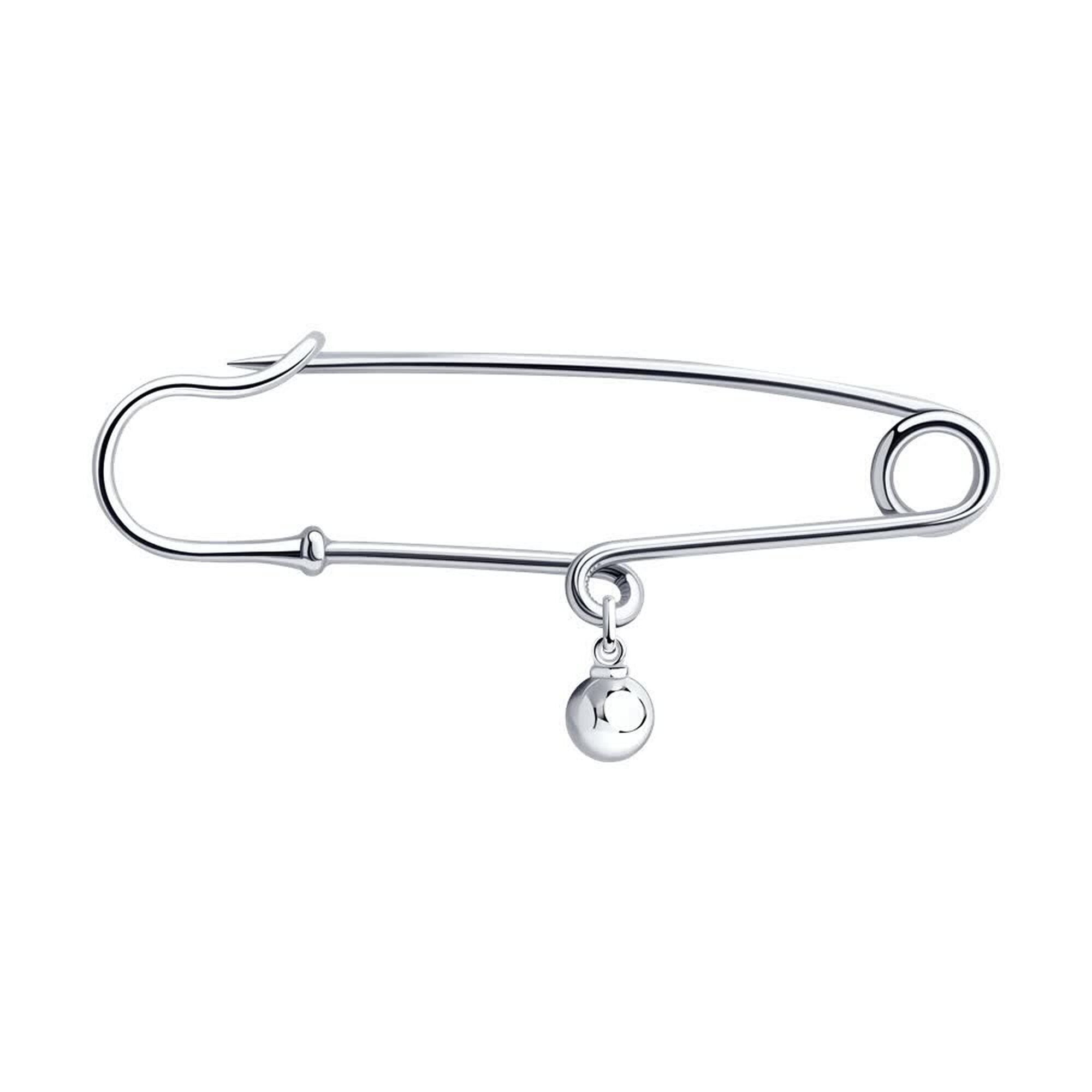 Брошь, серебро, 925 проба, родирование