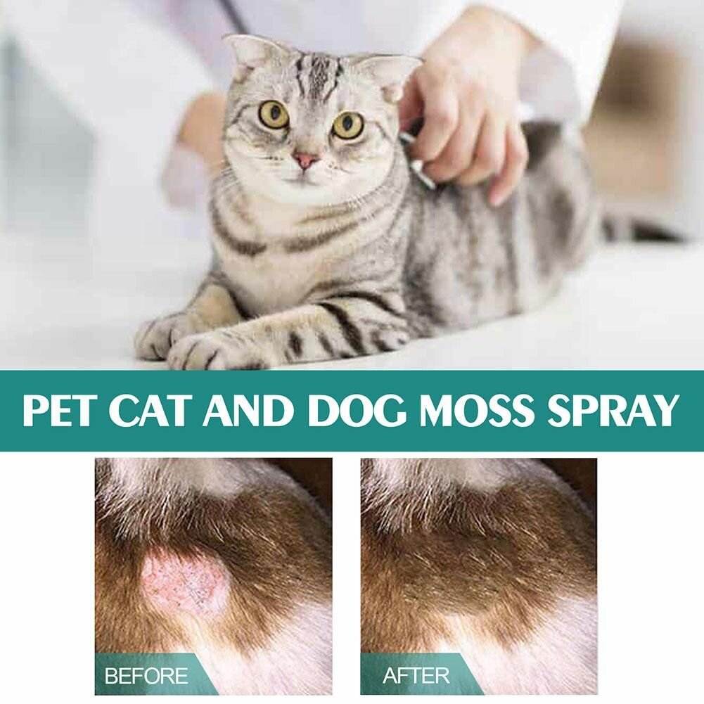 Спрей от стригущего лишая для домашних животных, уменьшает зуд у щенков, собак и кошек, 30 мл