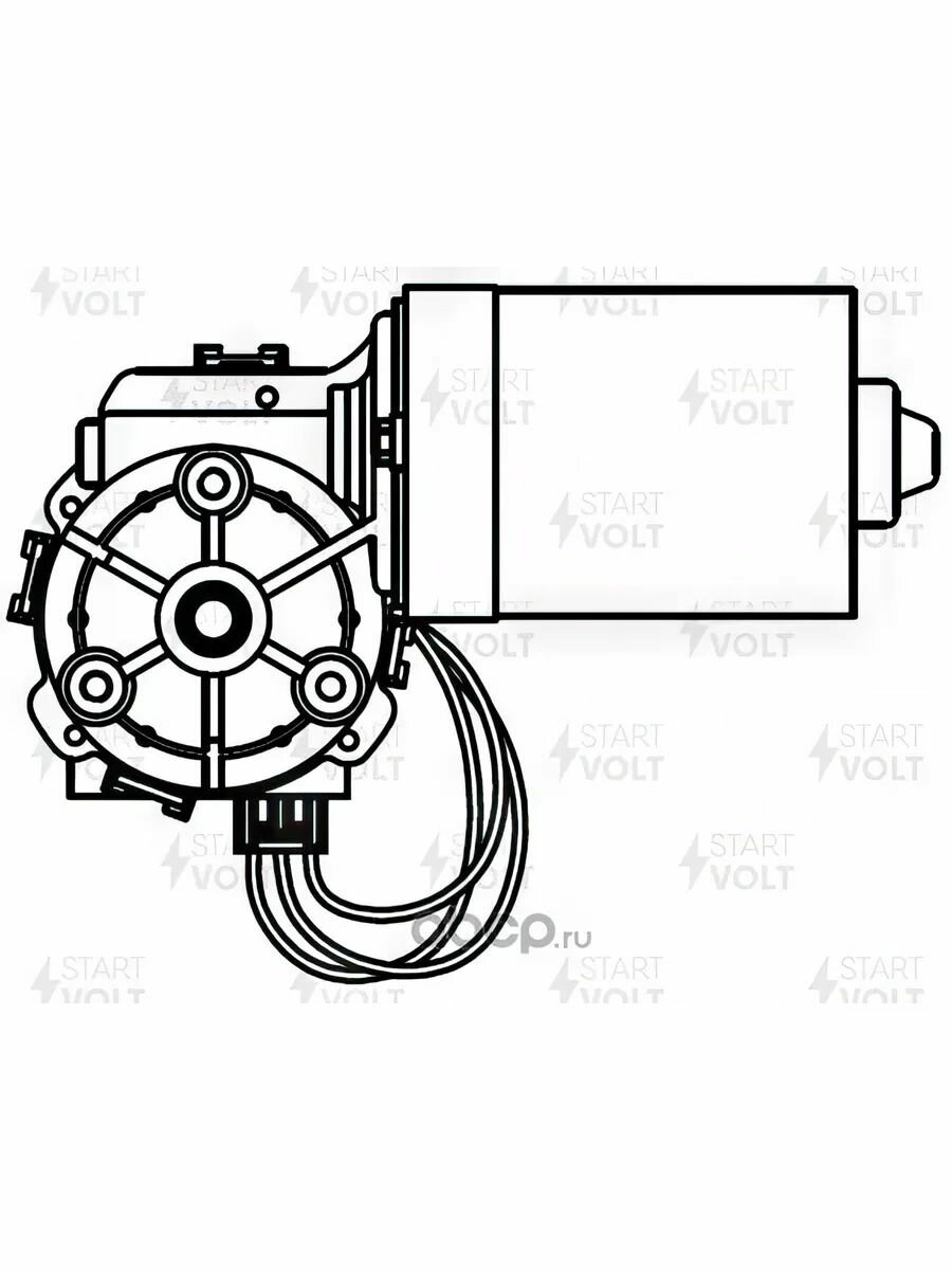 Моторедуктор стеклоочистителя.
