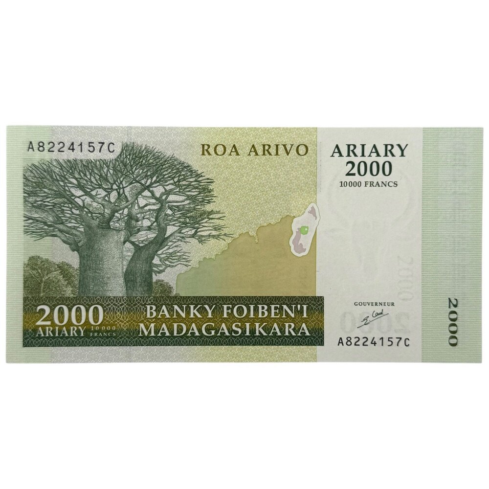 Мадагаскар 2000 ариари (10000 франков) 2003-2007 гг. (Серия A C)