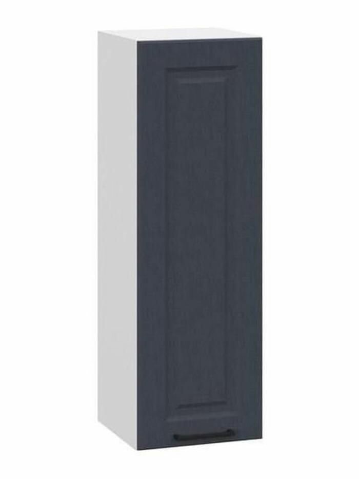 Кухонный модуль навесной, шкаф Шервуд с доводчиками, с полками, 30х29.6х91 см, Белый / Шато индиго