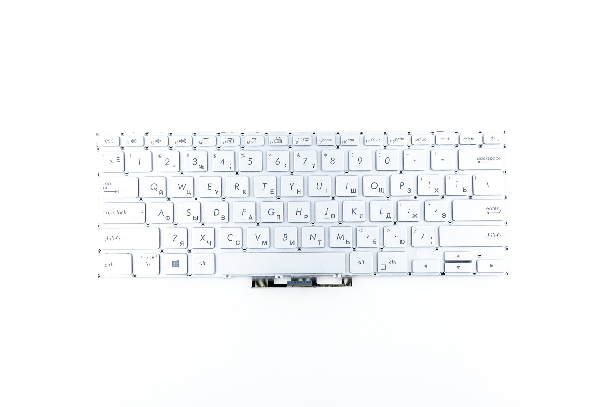 Клавиатура для Asus ZenBook 14 UX434 серебристая с подсветкой p/n: