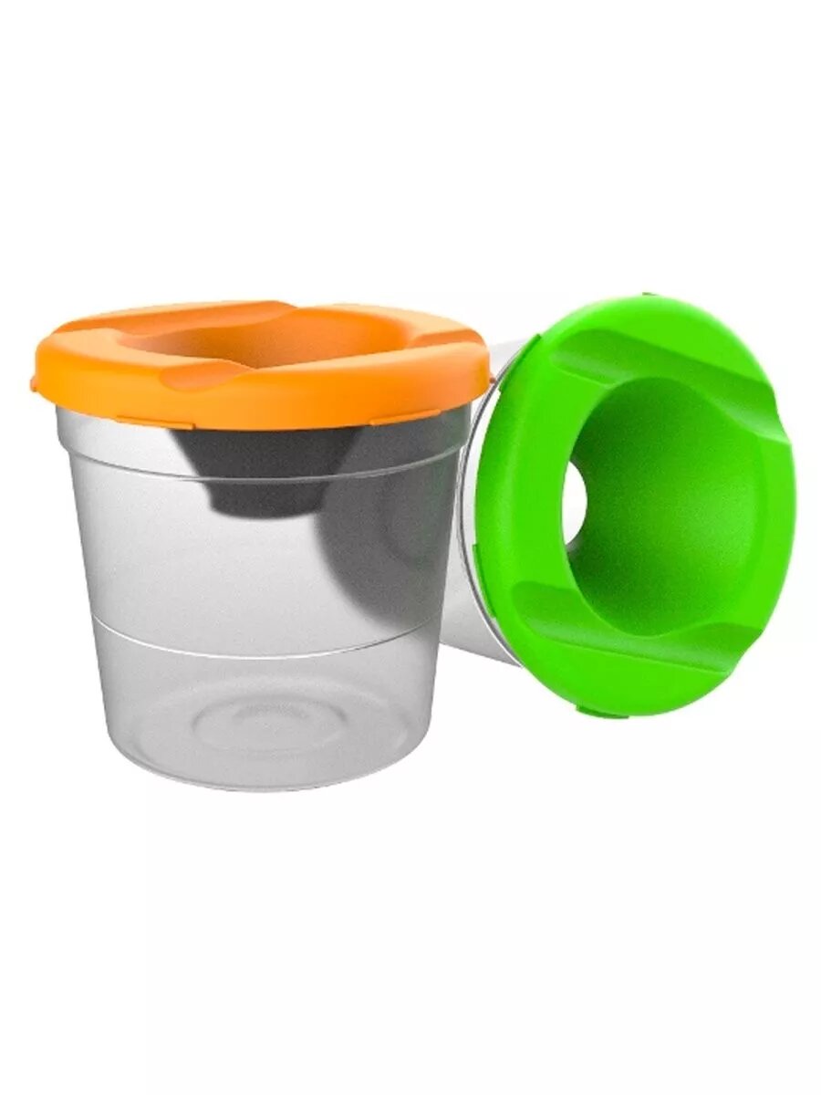 Стакан непроливайка с крышкой / 8*8*7 см, пластик / Луч, Россия