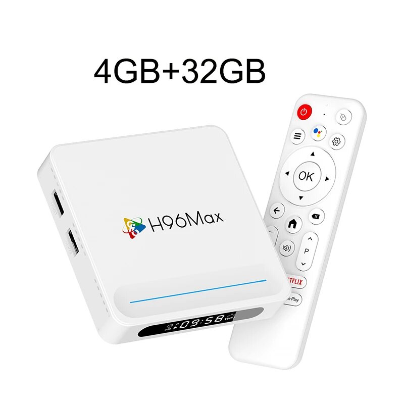 Ilebygo Smart TV Box H96 MAX H618 PLUS Android 14 Европейская вилка (EU Plug), 4GB 32GB