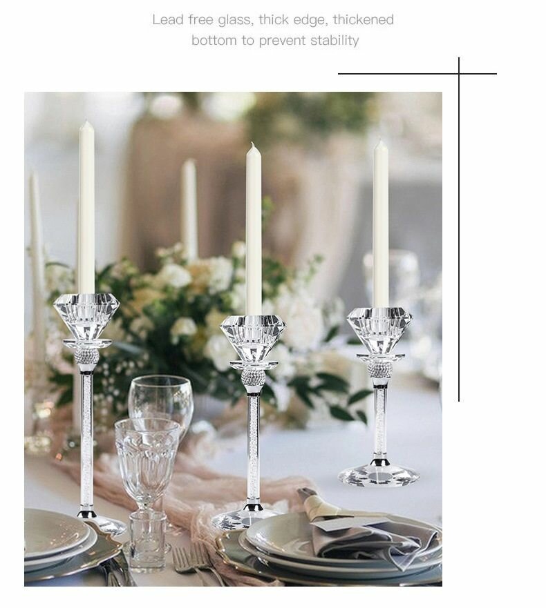 Набор из 3 подсвечников, винтажный современный декоративный центральный элемент для стола камина, свадебный подарок на новоселье